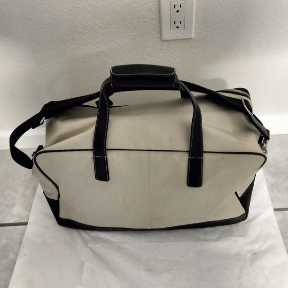 Coach | Bags | Coach Canvas Leather Trim Xl Travel Duffel | Poshmark